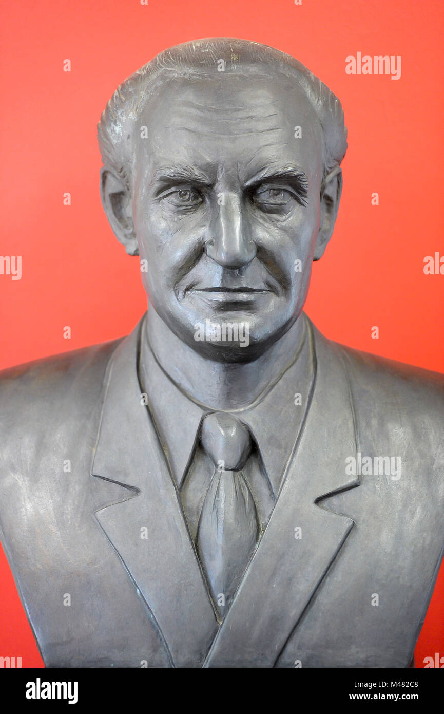 Exhibition of portrait Heinrich Rau in one of buildings in former ...