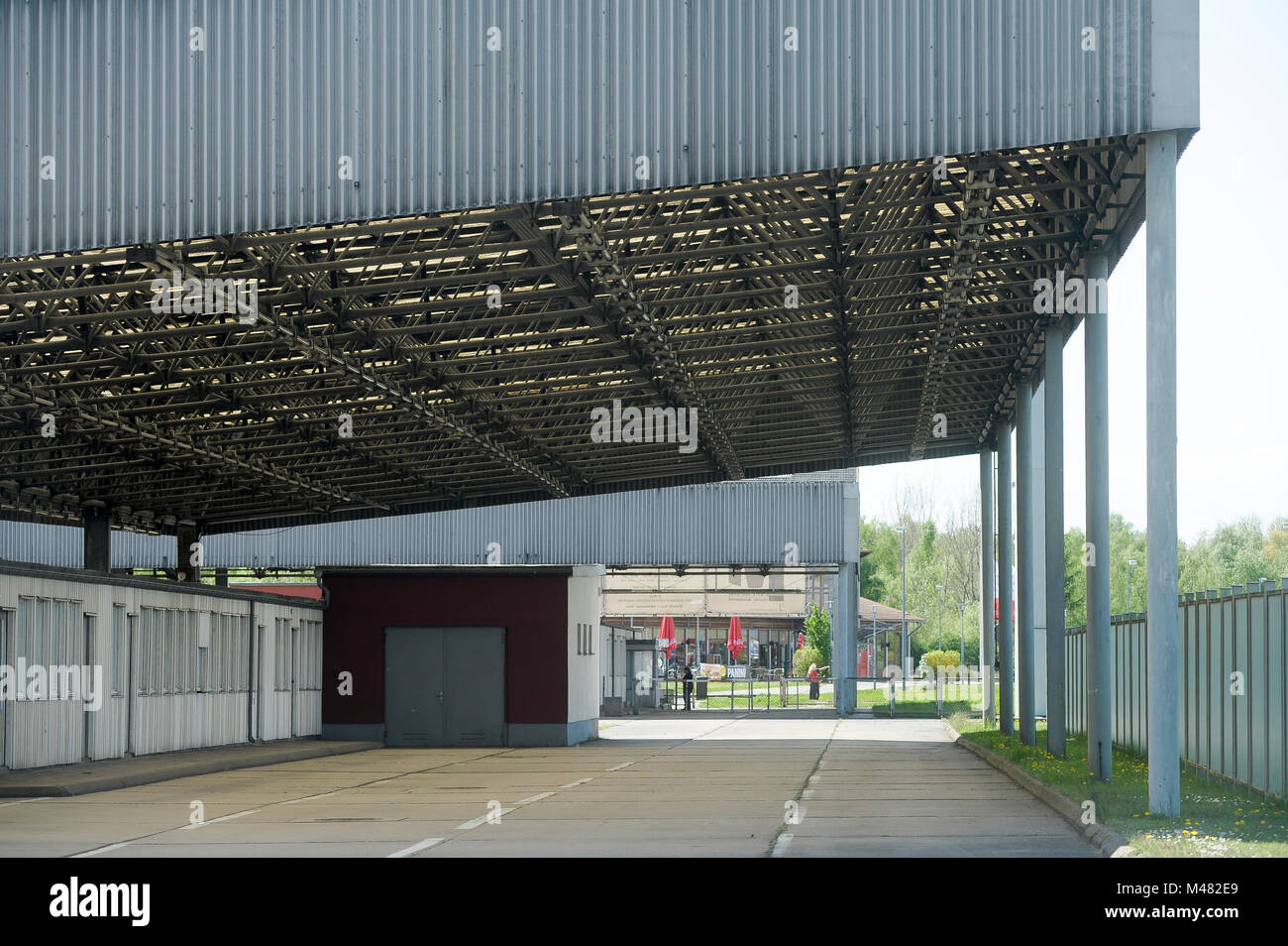 Former control point and passport control booths of ...