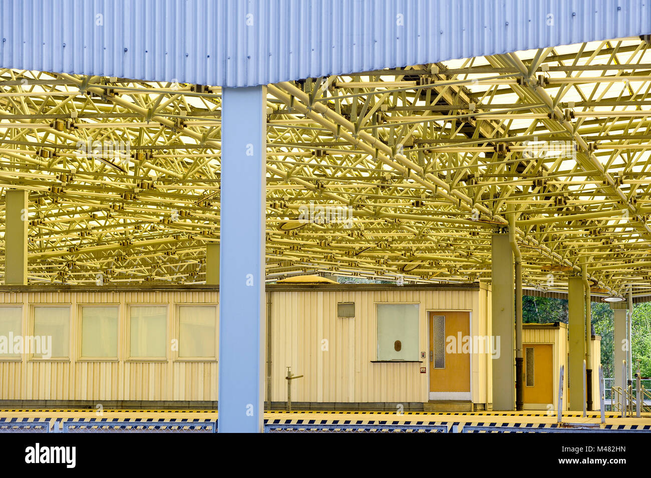 Former control point and passport control booths of ...