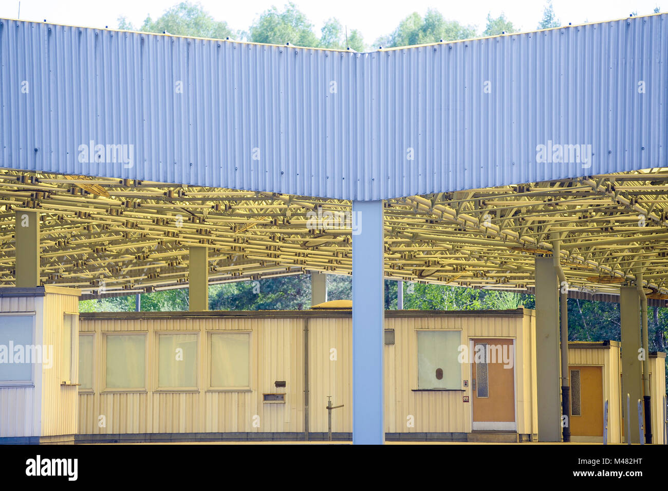 Former control point and passport control booths of ...