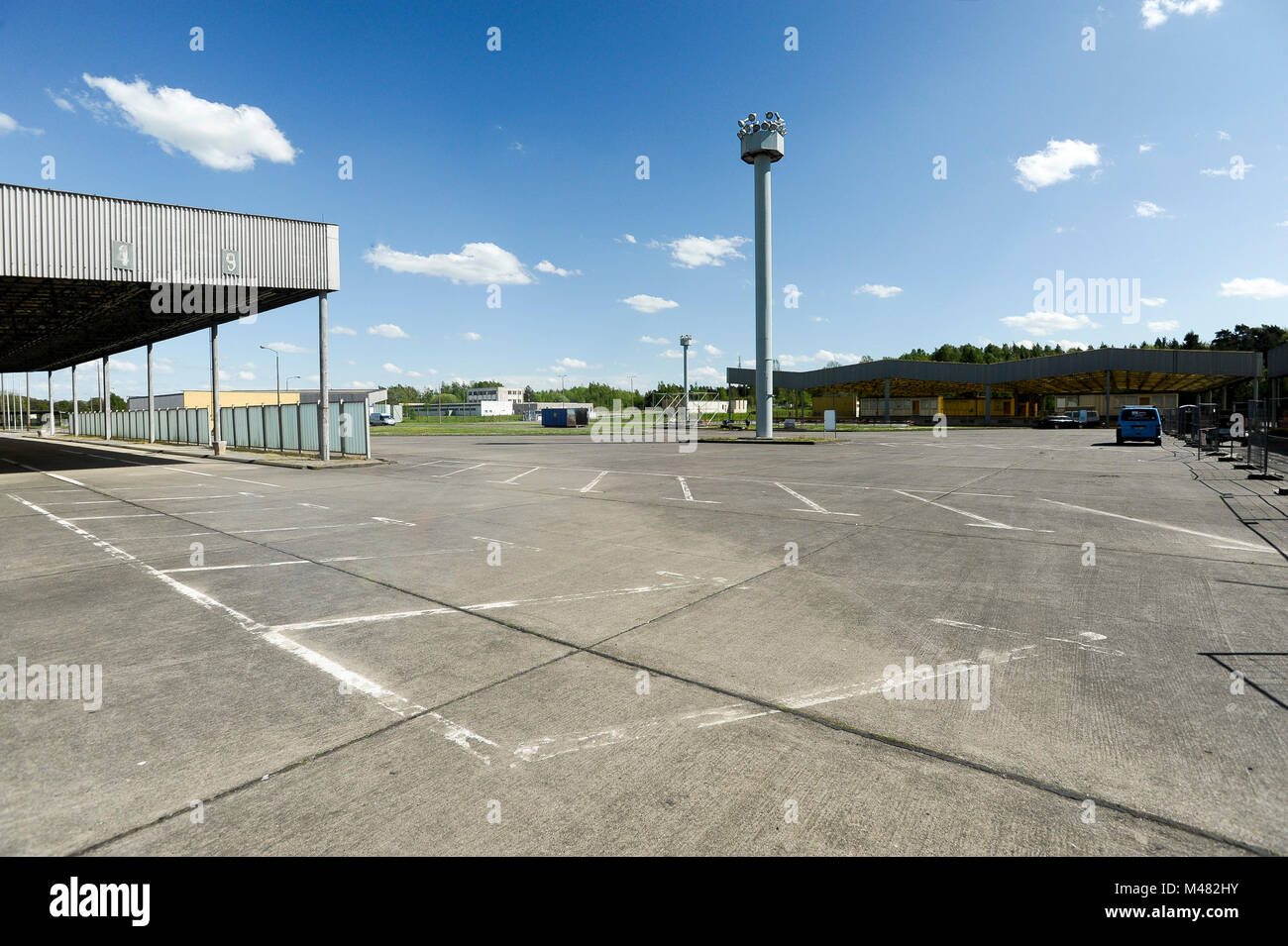 Former control point and passport control booths of ...