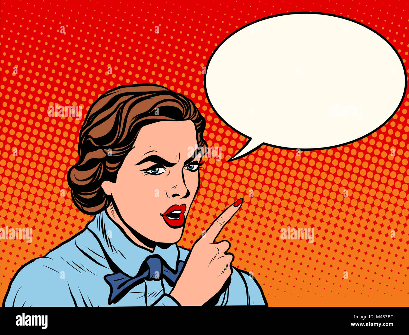 Cartoon serious girl hi-res stock photography and images - Alamy