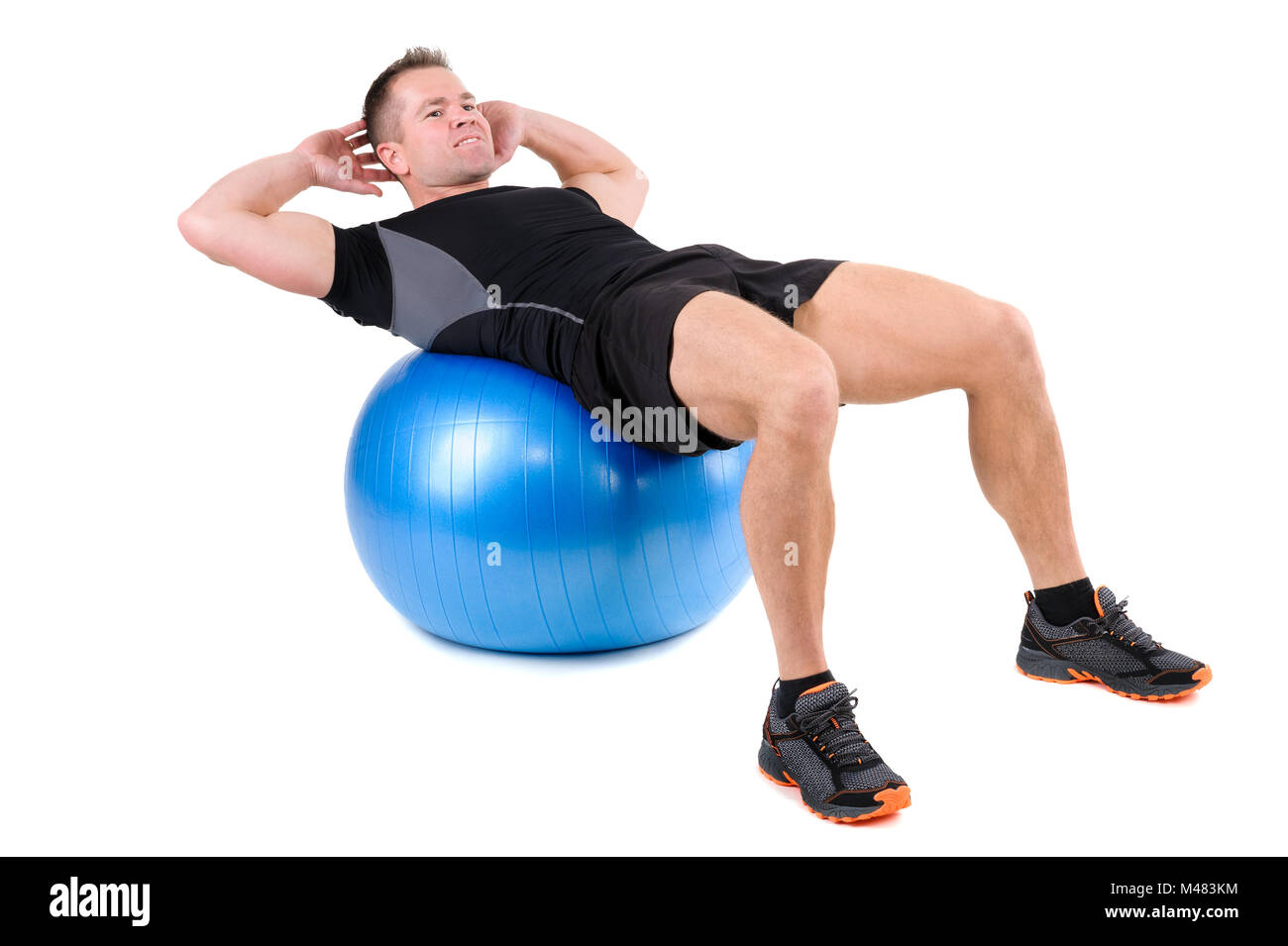 Abdominal Fitball Exercises Stock Photo - Alamy