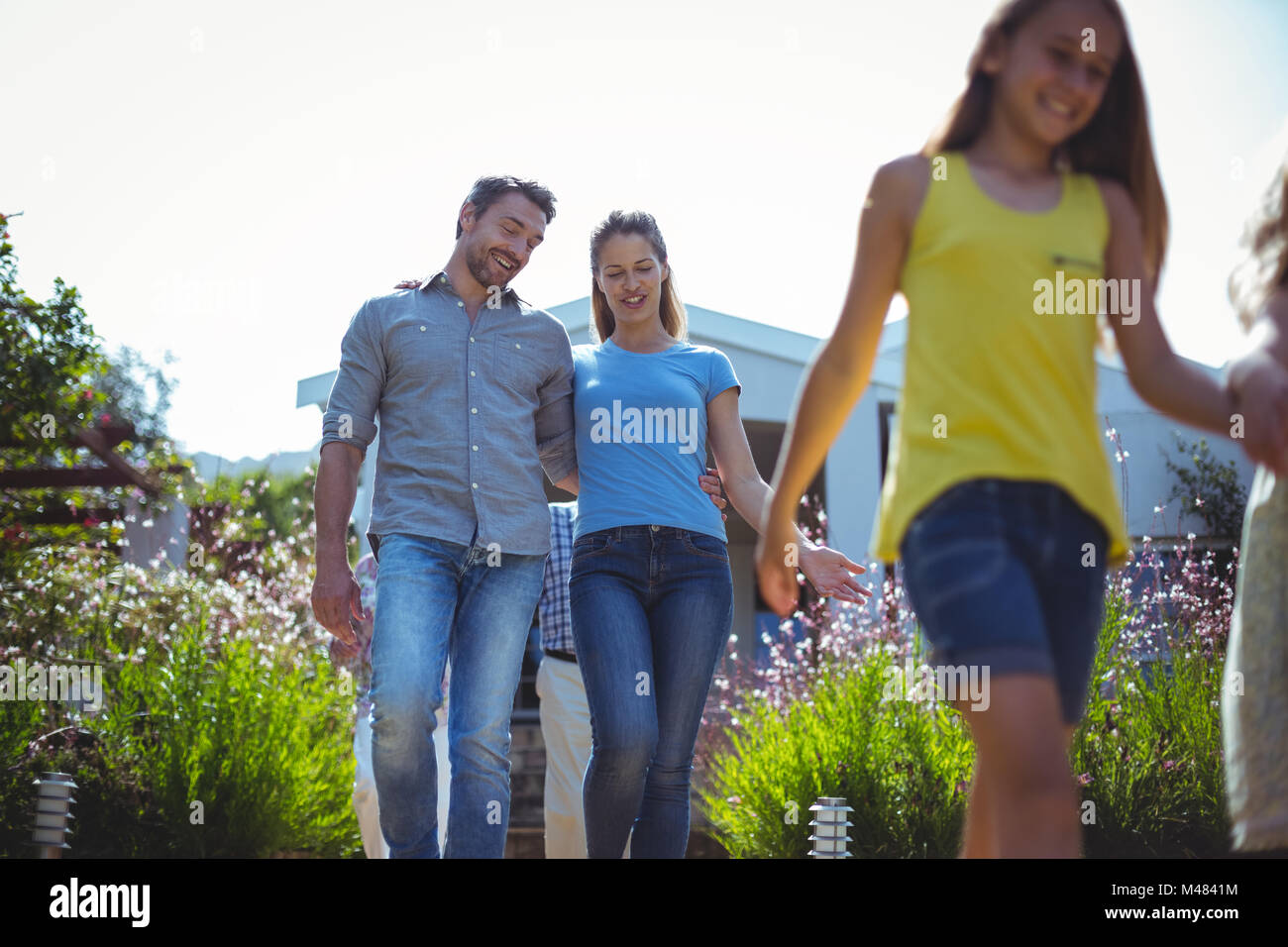 Woman walking around house hi-res stock photography and images - Alamy