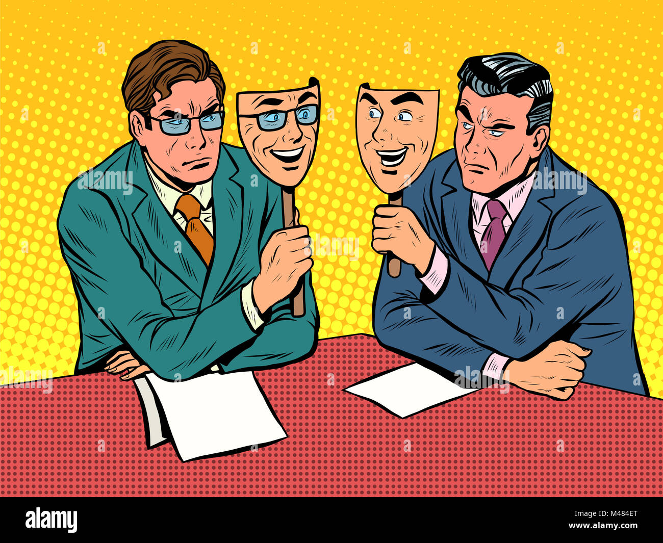 Business dialogue is disingenuous communication Stock Photo - Alamy