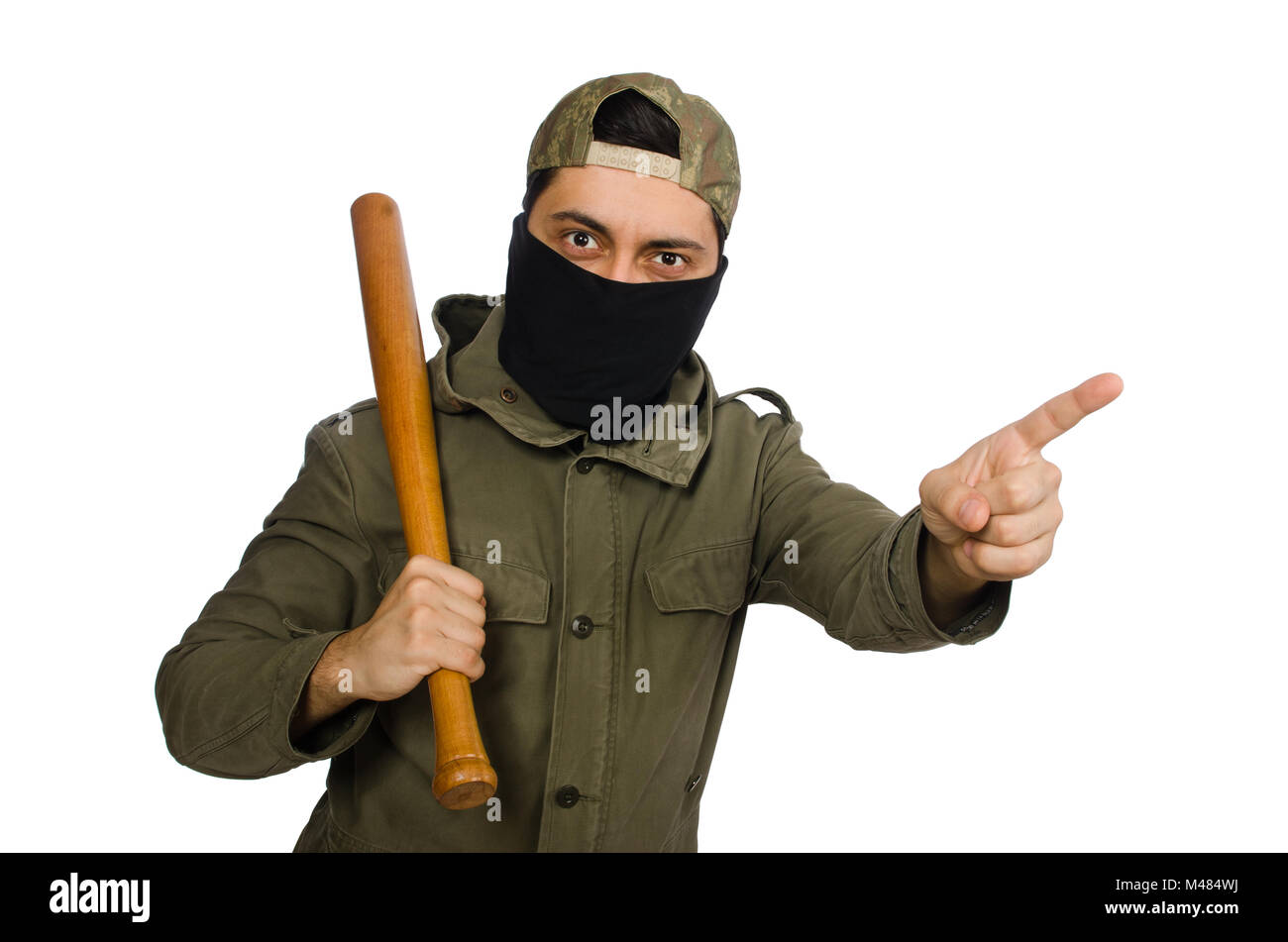 Balaclava man baseball bat hi-res stock photography and images - Alamy