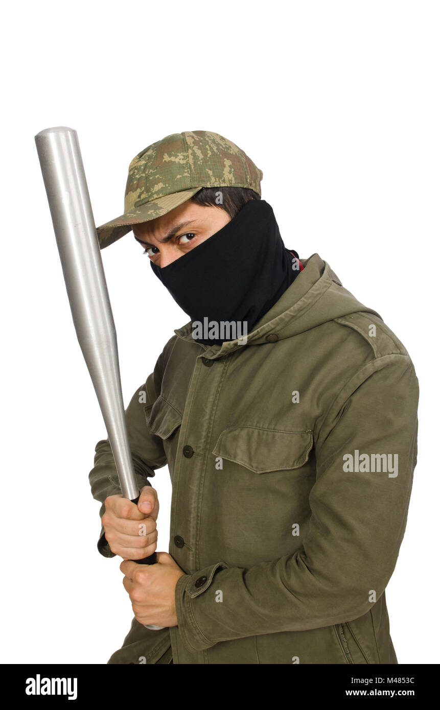Balaclava man baseball bat hi-res stock photography and images - Alamy