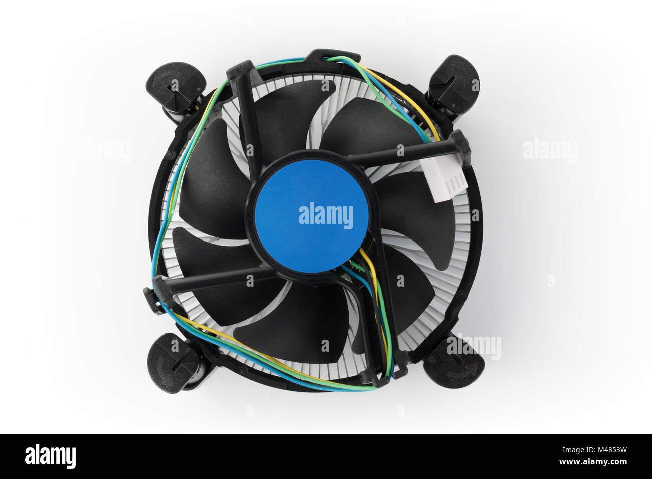 New modern fan for processor on white background Stock Photo - Alamy
