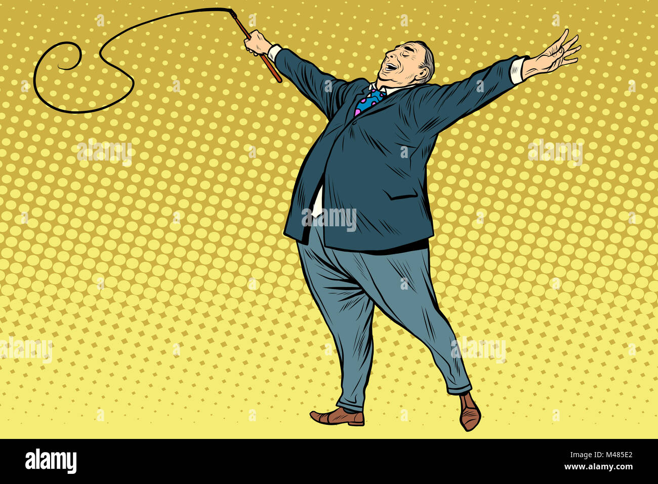 Boss trainer with a whip Stock Photo - Alamy