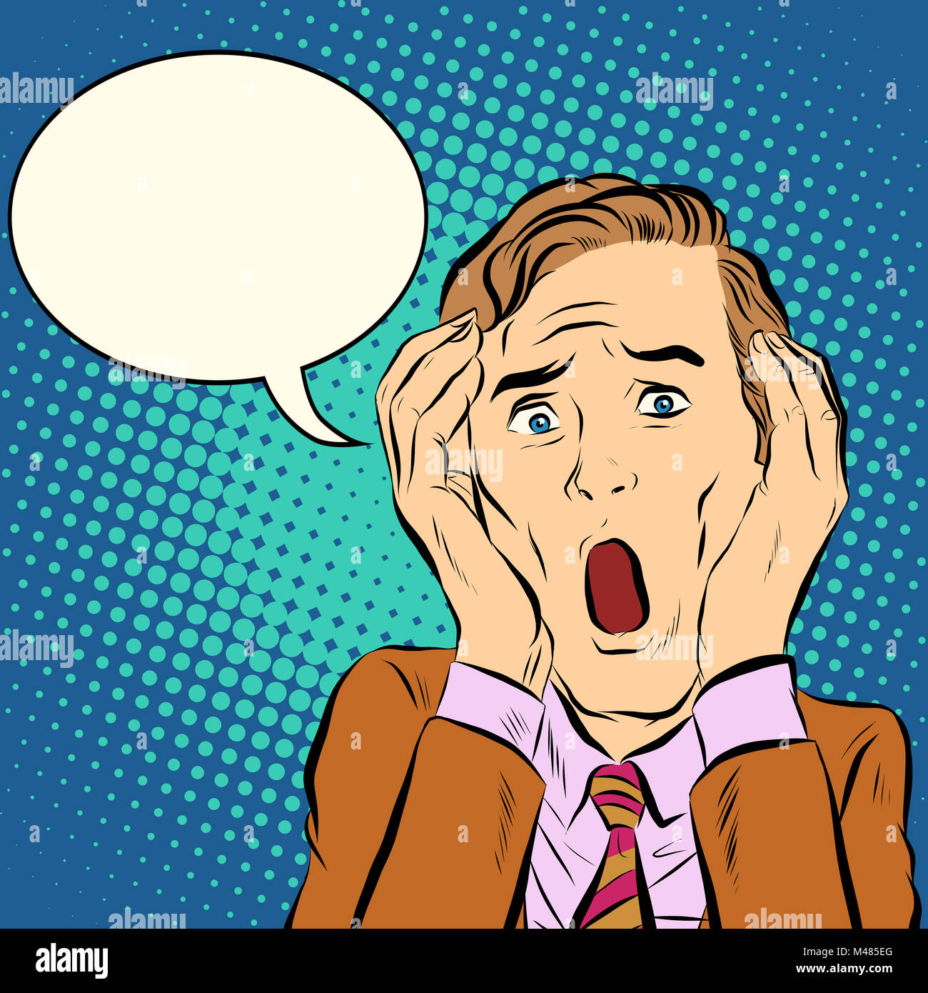 Man terror screams Stock Photo - Alamy