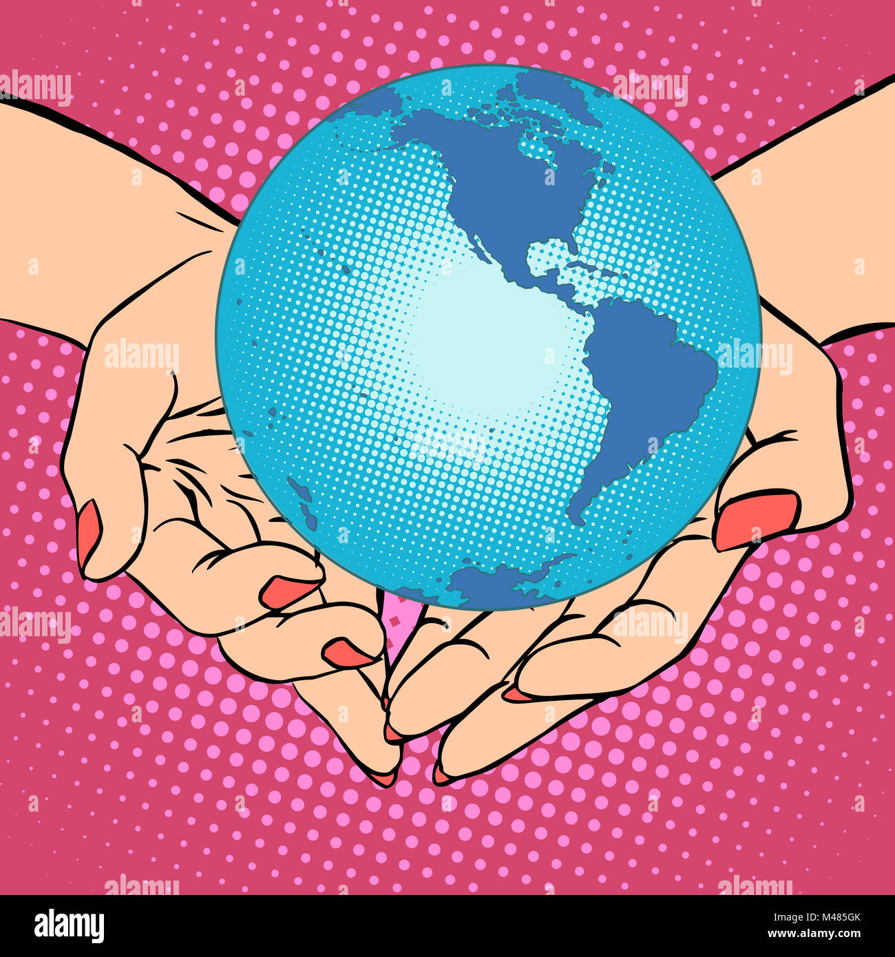 Planet earth in heart hi-res stock photography and images - Alamy