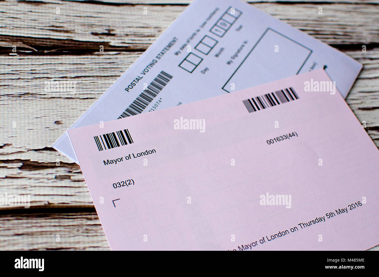 postal voting London UK Stock Photo - Alamy