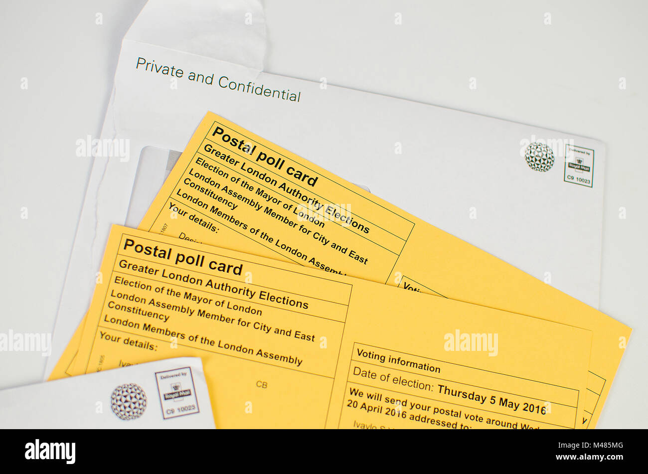 postal voting London UK Stock Photo - Alamy