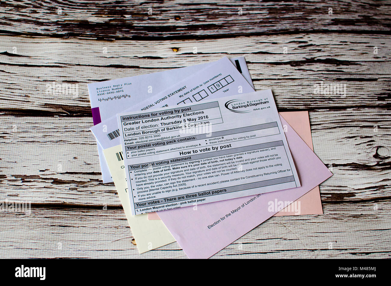 postal voting London UK Stock Photo - Alamy