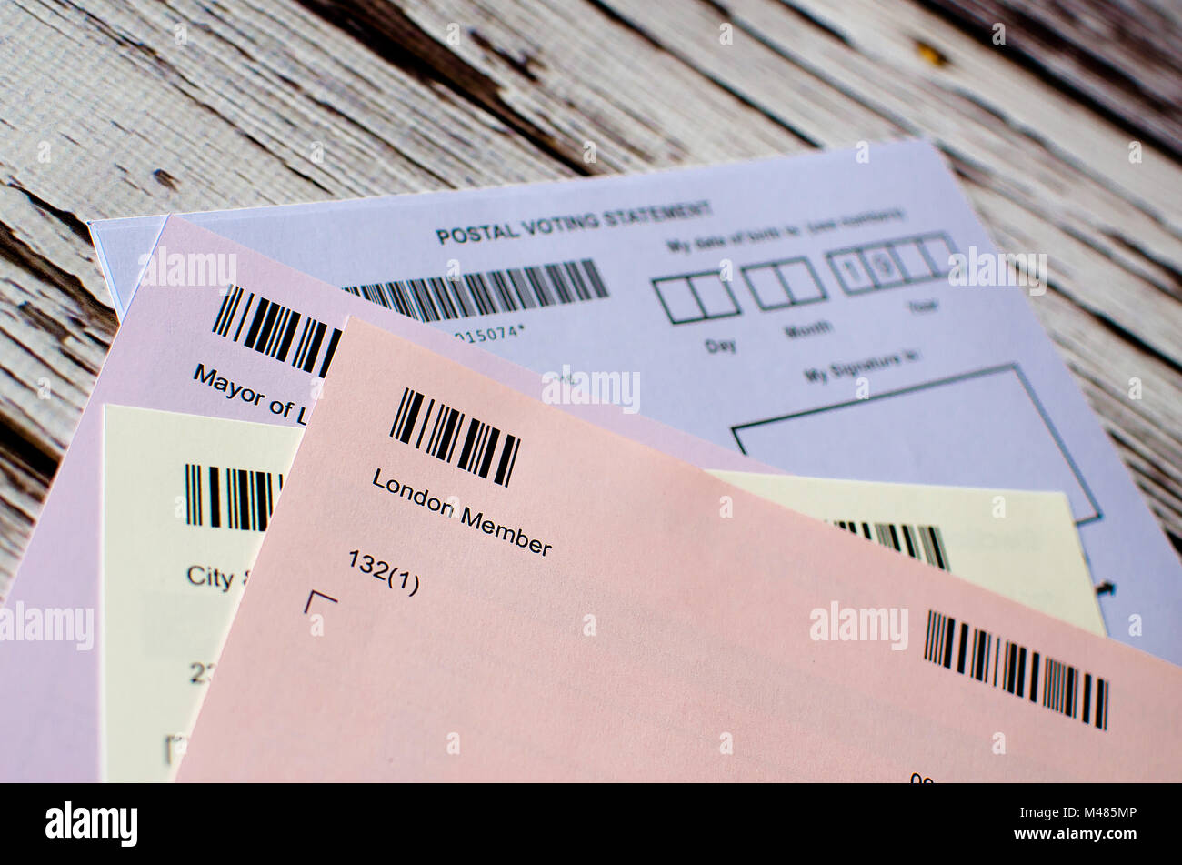 postal voting London UK Stock Photo - Alamy