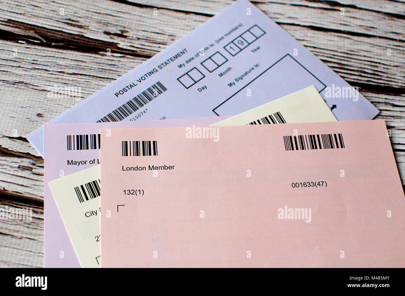 postal voting London UK Stock Photo - Alamy