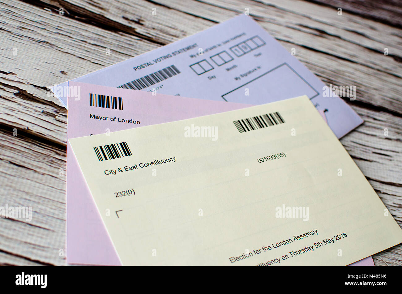 postal voting London UK Stock Photo - Alamy