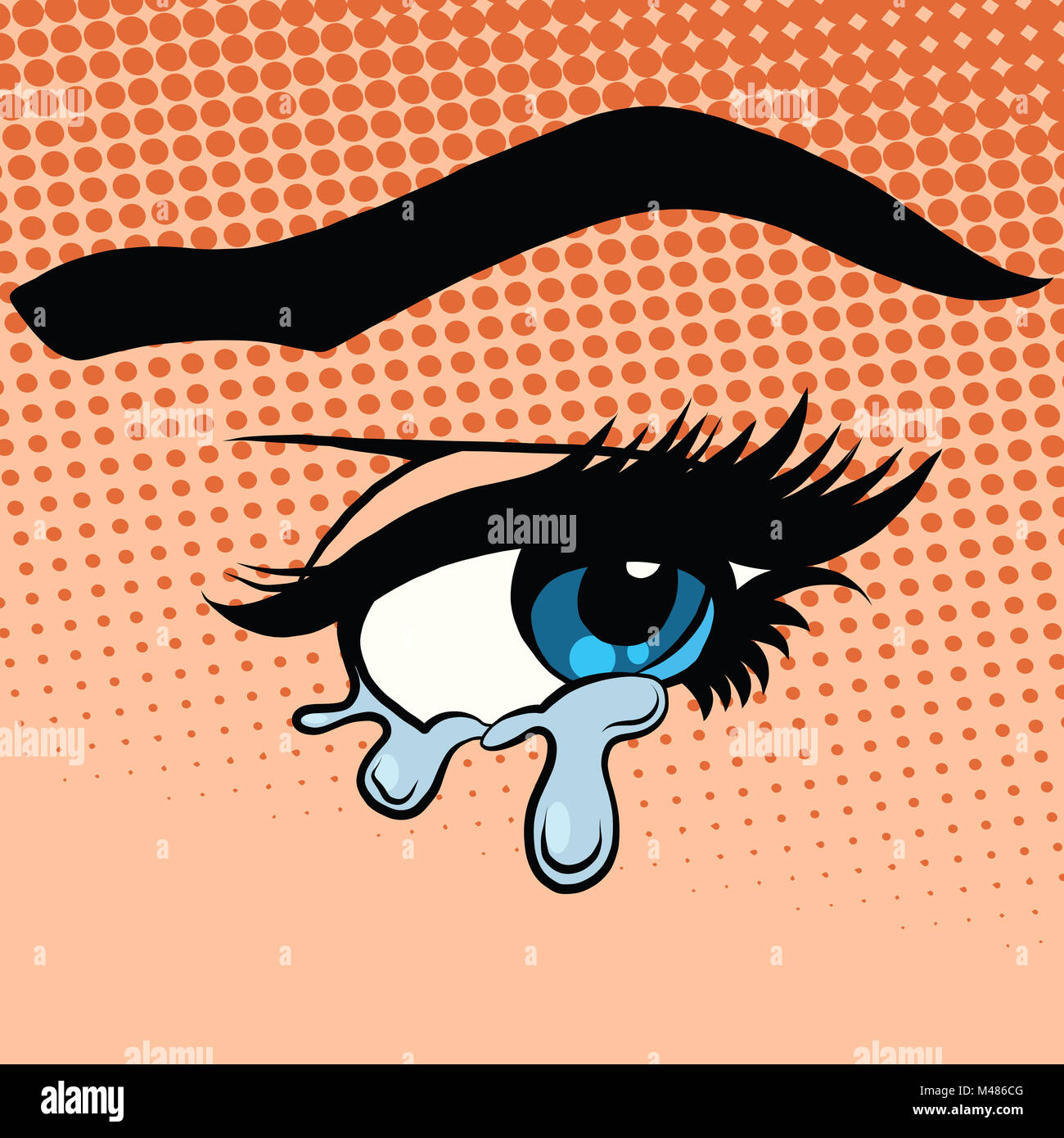 Cartoon crying woman hi-res stock photography and images - Alamy