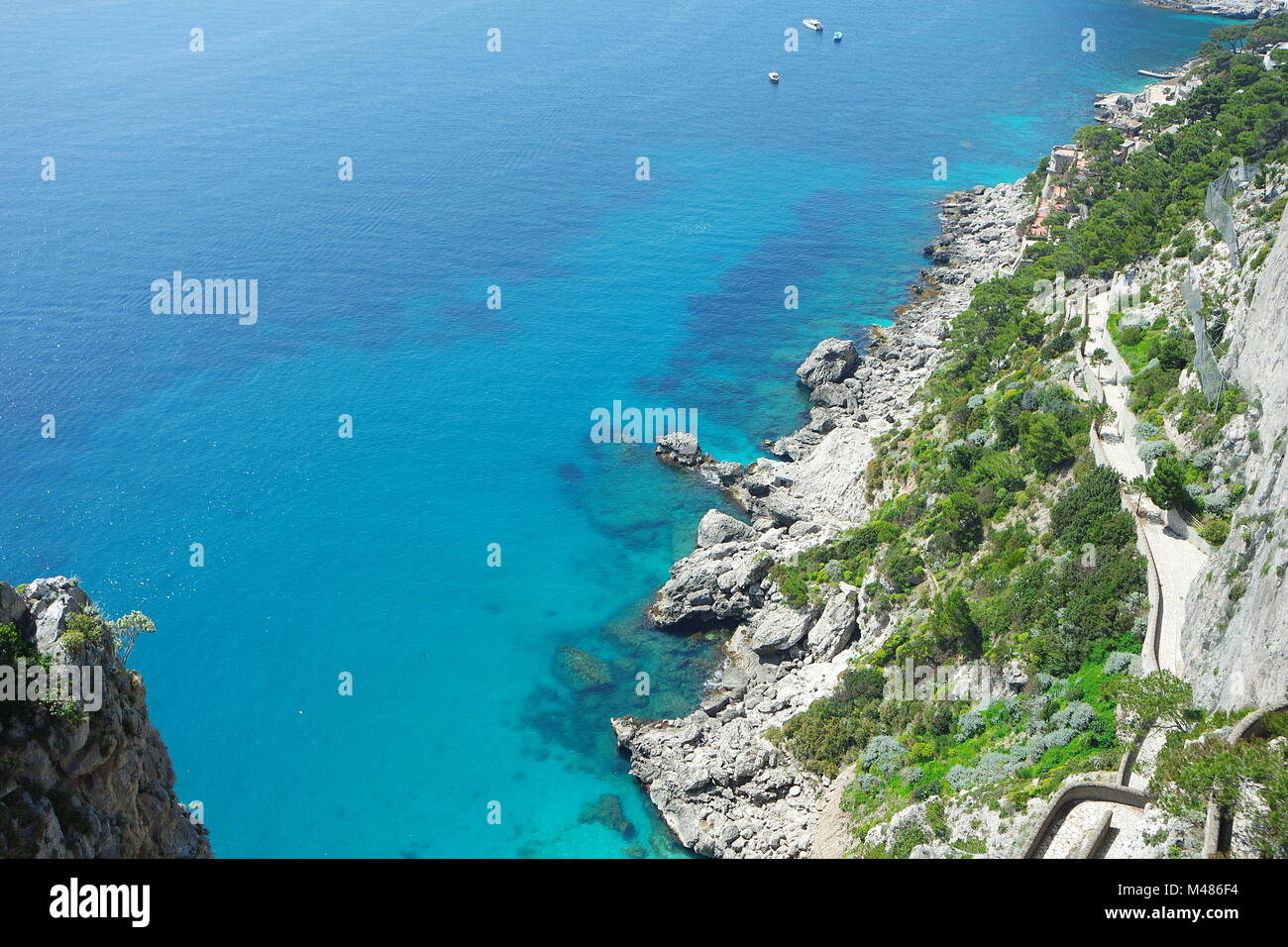 Cliffs of Capri Stock Photo - Alamy