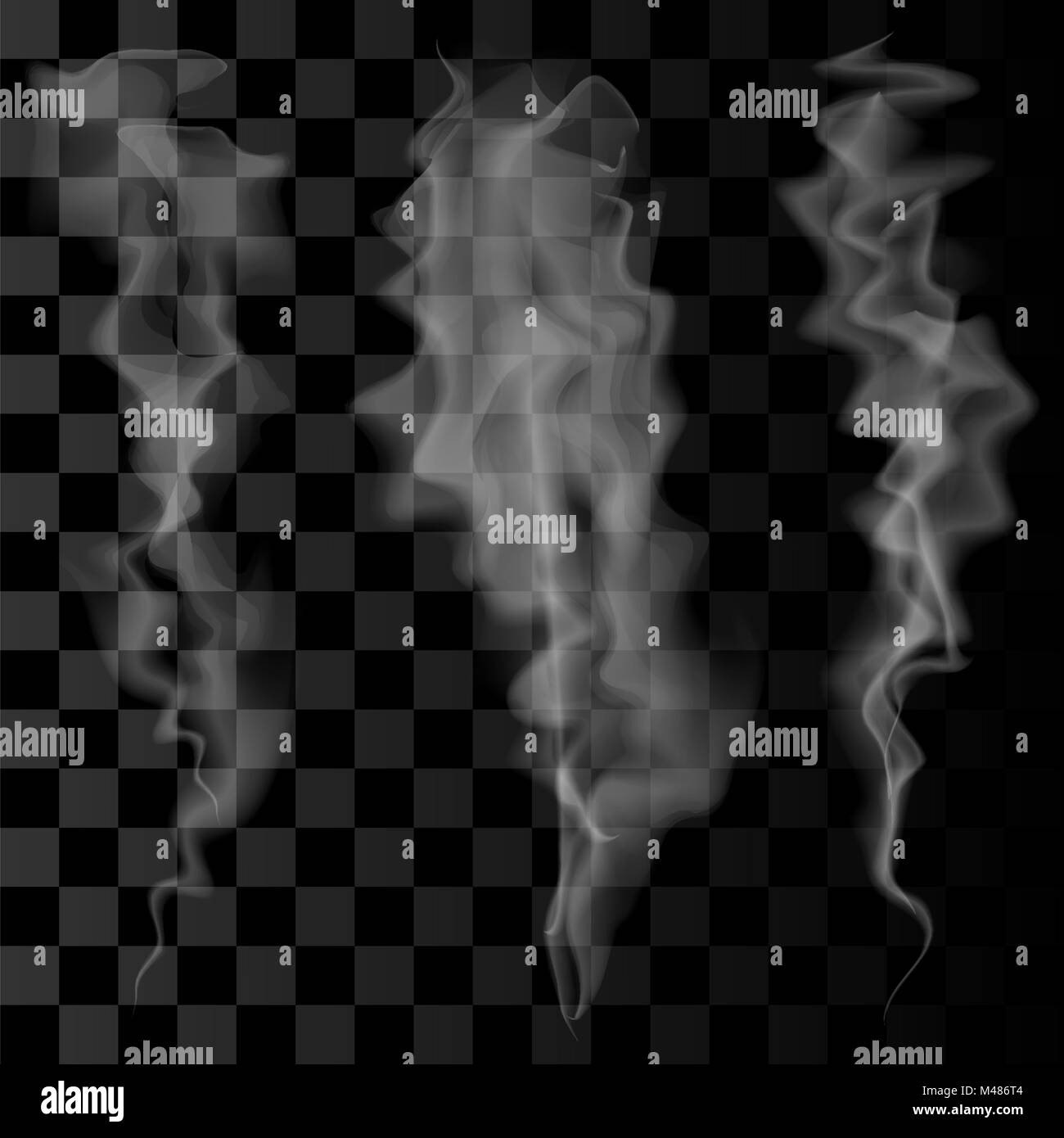 Smoke Set. Smoke Waves on Transparent Background Stock Photo - Alamy