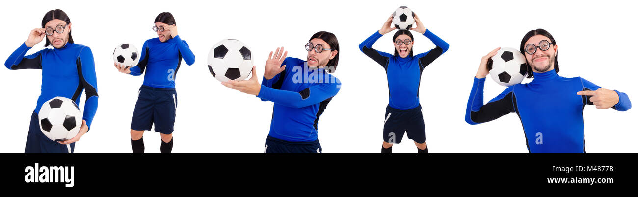 Football player isolated on the white background Stock Photo - Alamy