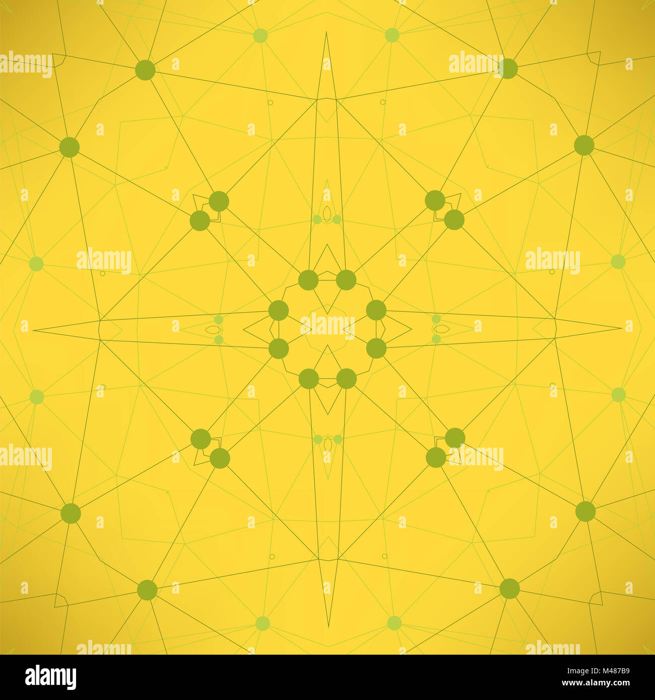 Yellow Particlem Background, Molecule Structure Stock Photo - Alamy