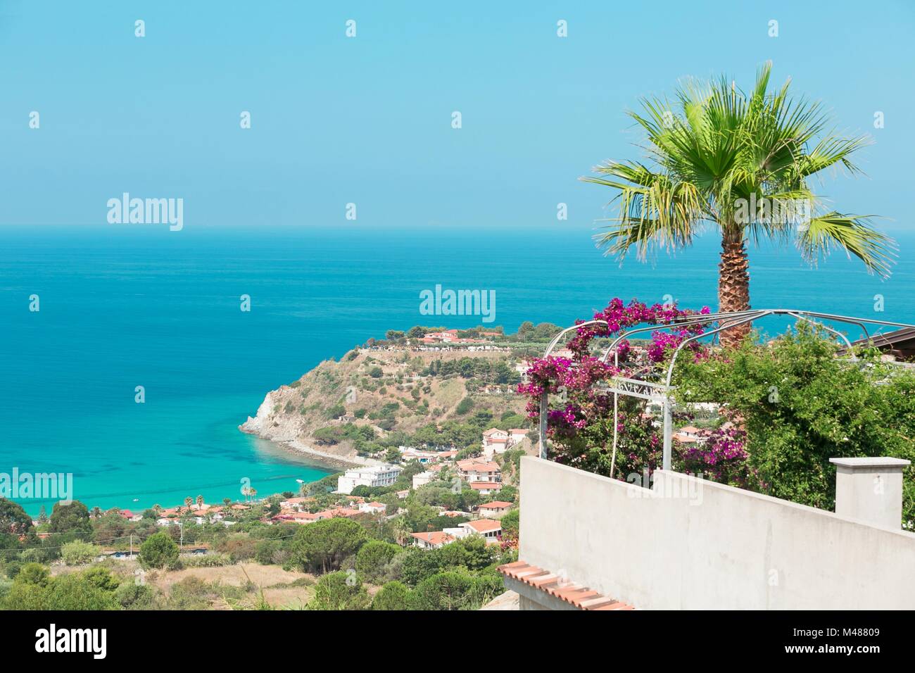 A distant view of the beautiful coast of Capo Vaticano Stock Photo - Alamy