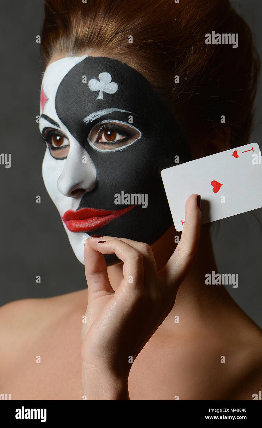 Joker card girl hi-res stock photography and images - Alamy