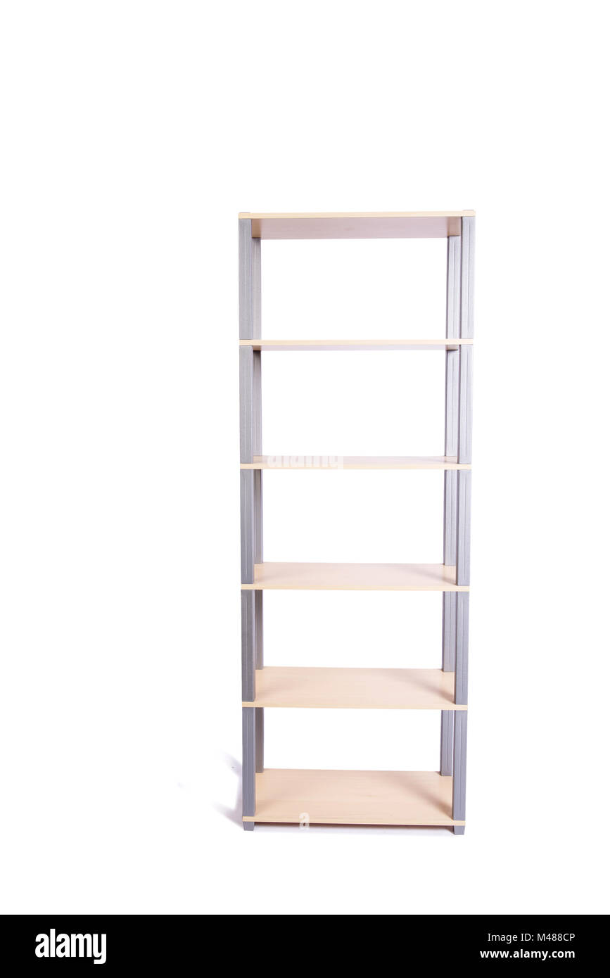 Office shelf isolated on the white background Stock Photo - Alamy