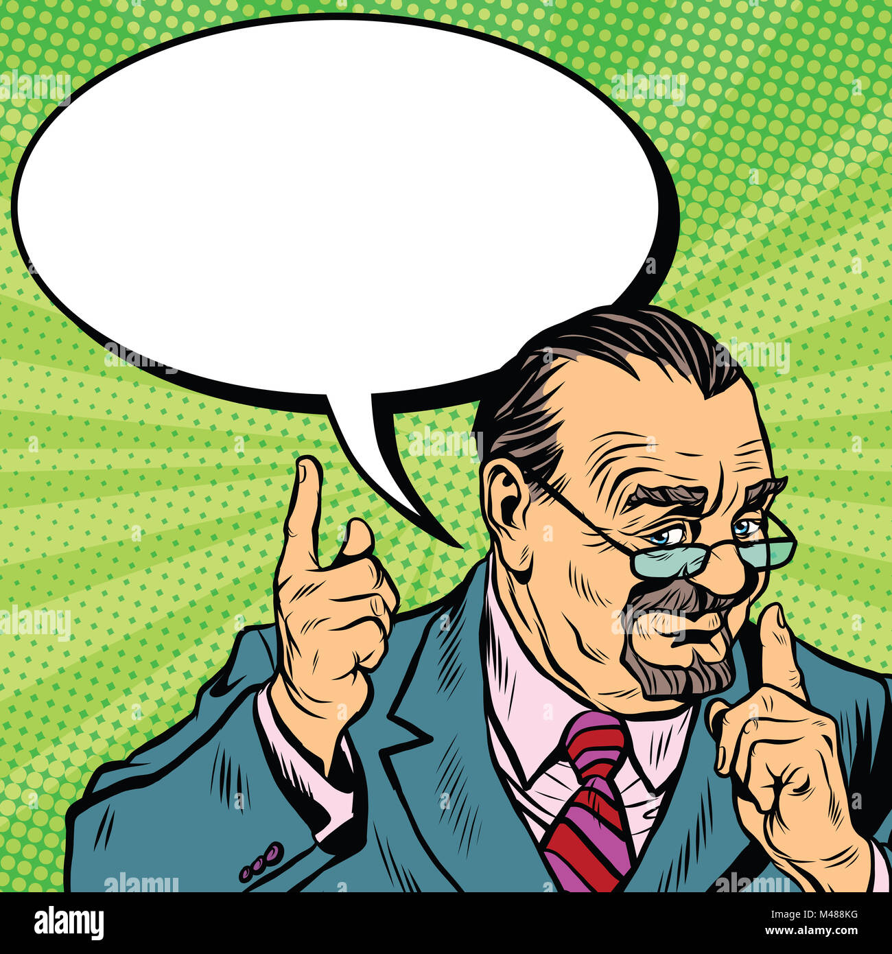 Retro Professor with a beard Stock Photo - Alamy