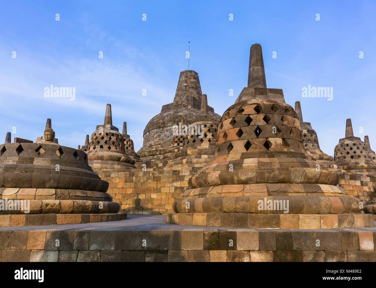 Borobudur Buddist Temple - island Java Indonesia Stock Photo - Alamy