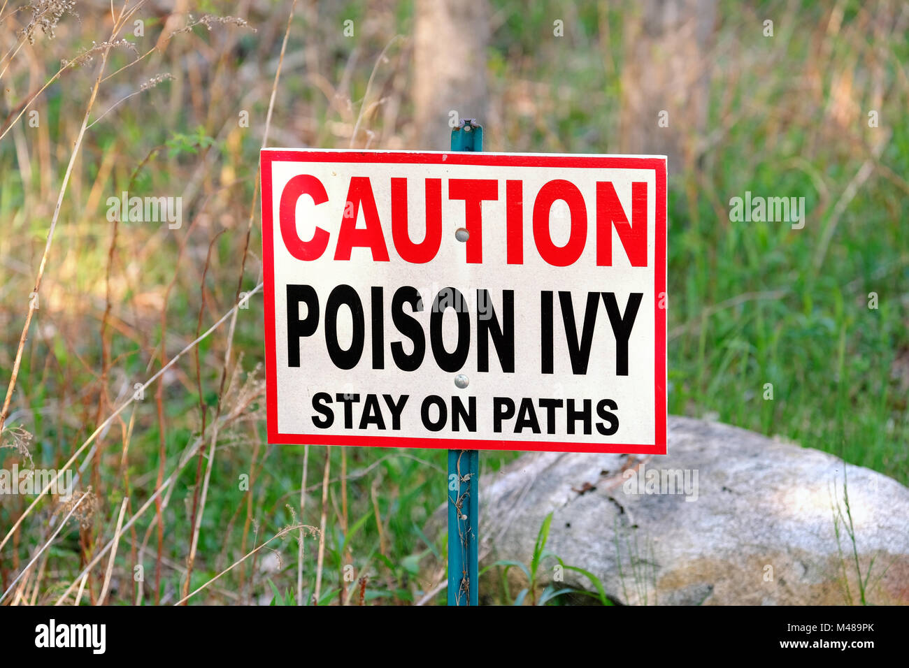 Poison Ivy warning sign Stock Photo - Alamy