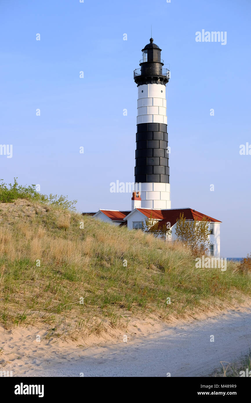 Big Sable Point Lighthouse in dunes, built in 1867 Stock Photo - Alamy