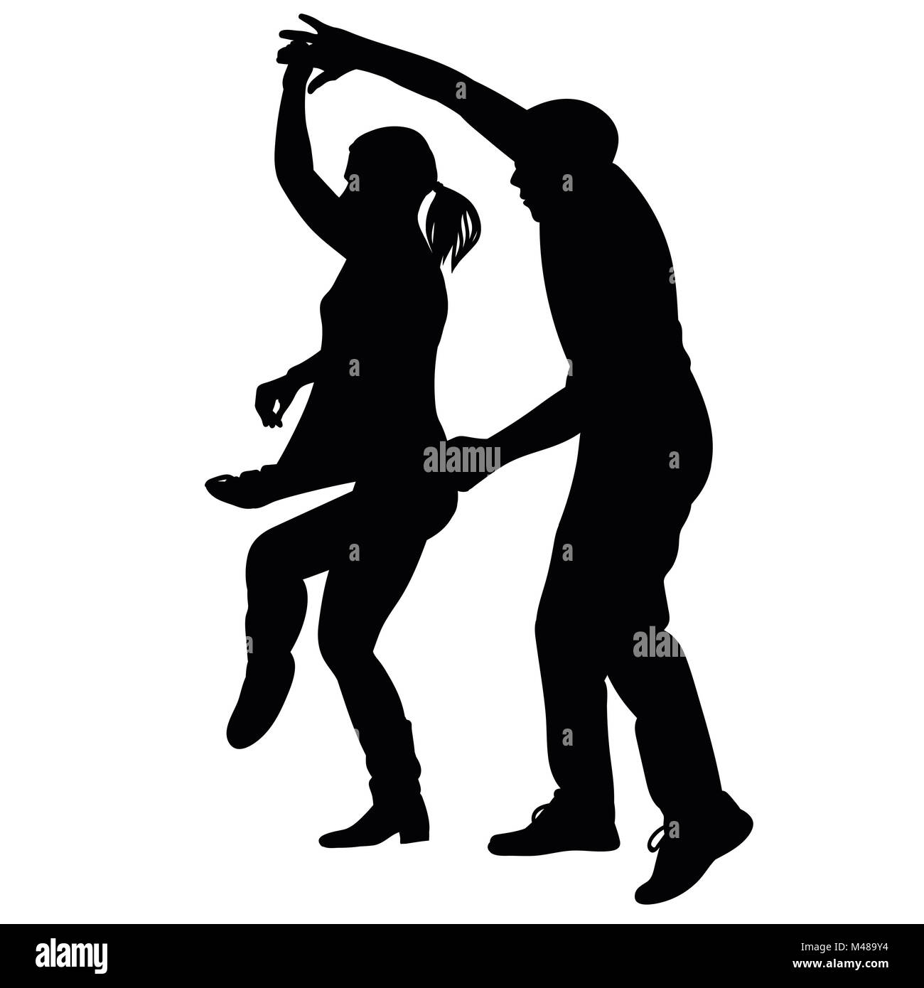 Couple Silhouette Dancing Cut Out Stock Images & Pictures - Alamy