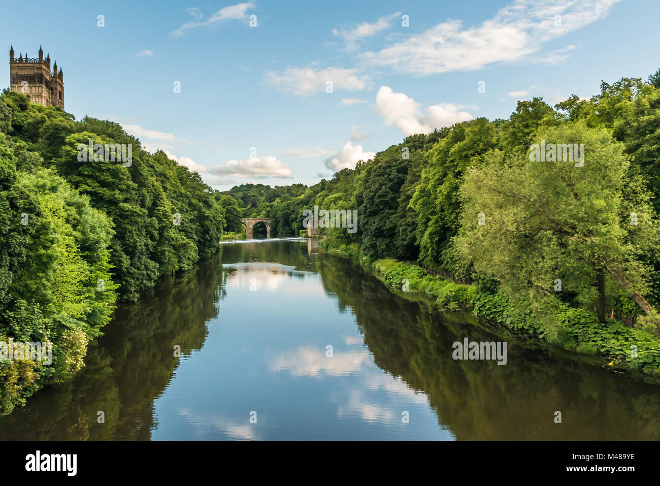 Durham - River Wear in the Evening Stock Photo - Alamy