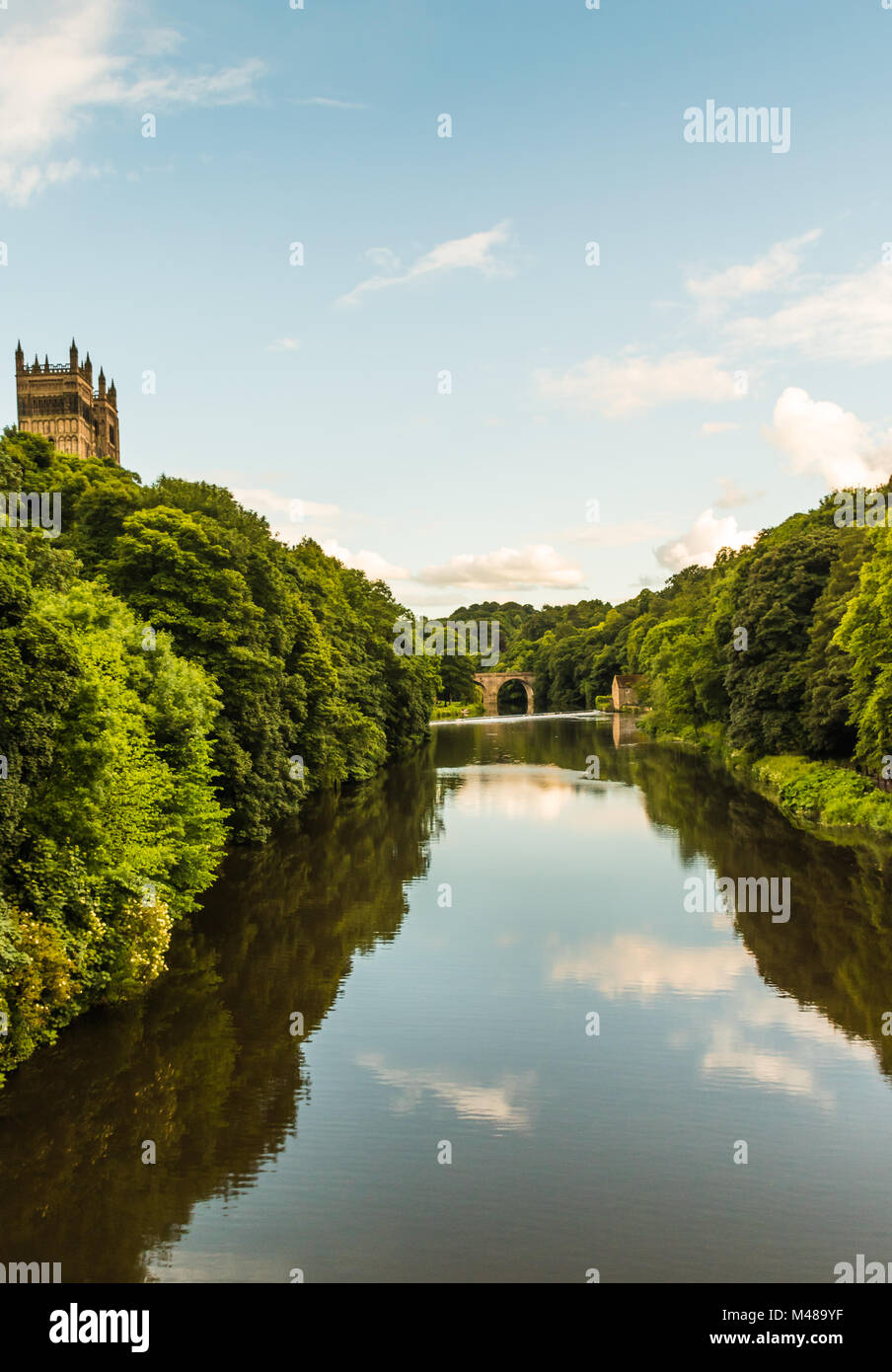 Durham - River Wear in the Evening Stock Photo - Alamy