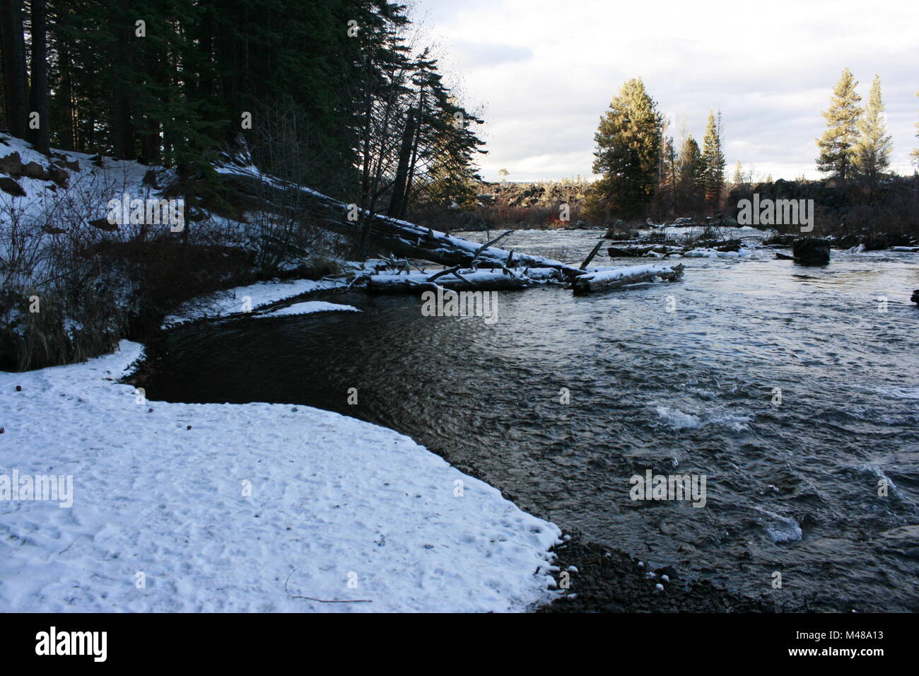down river snow ice Stock Photo - Alamy