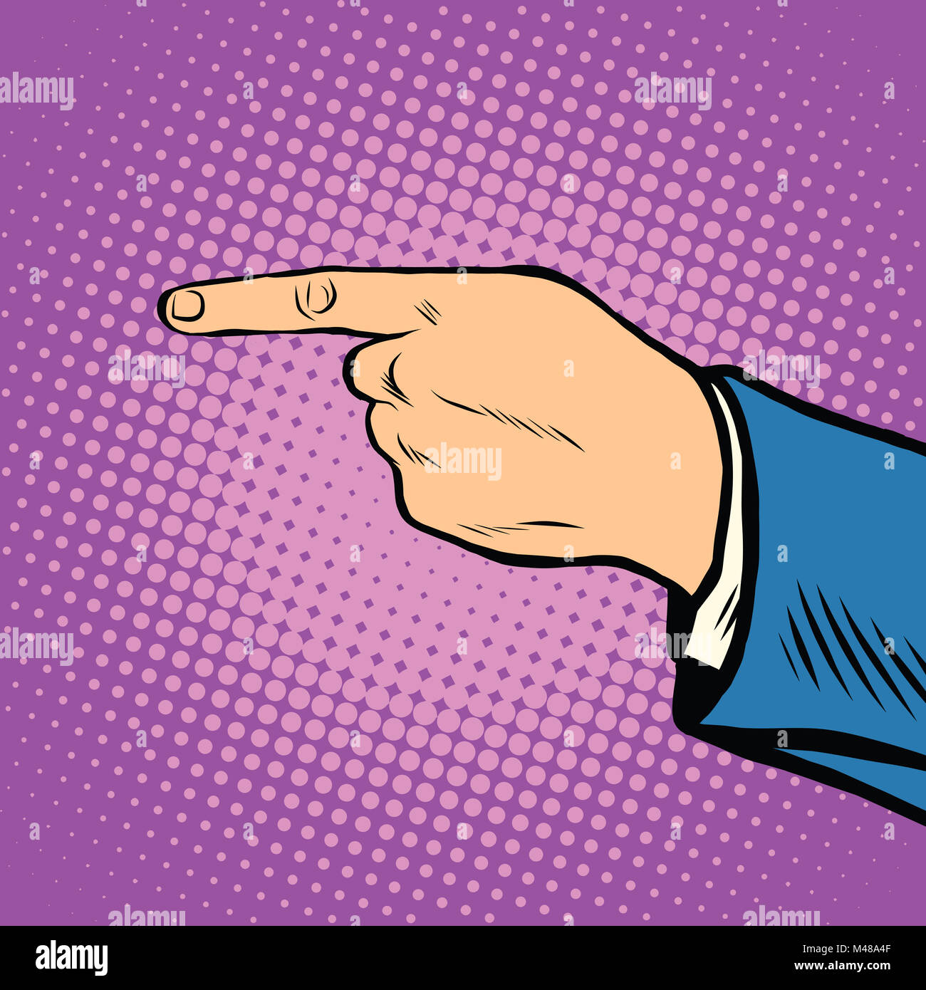 hand points to the left Stock Photo - Alamy