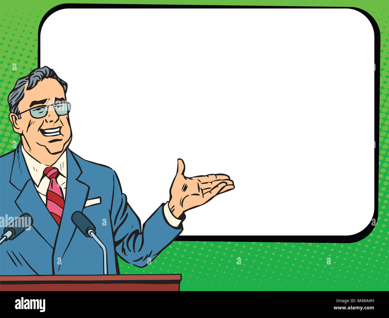 Man speaking cartoon hi-res stock photography and images - Alamy