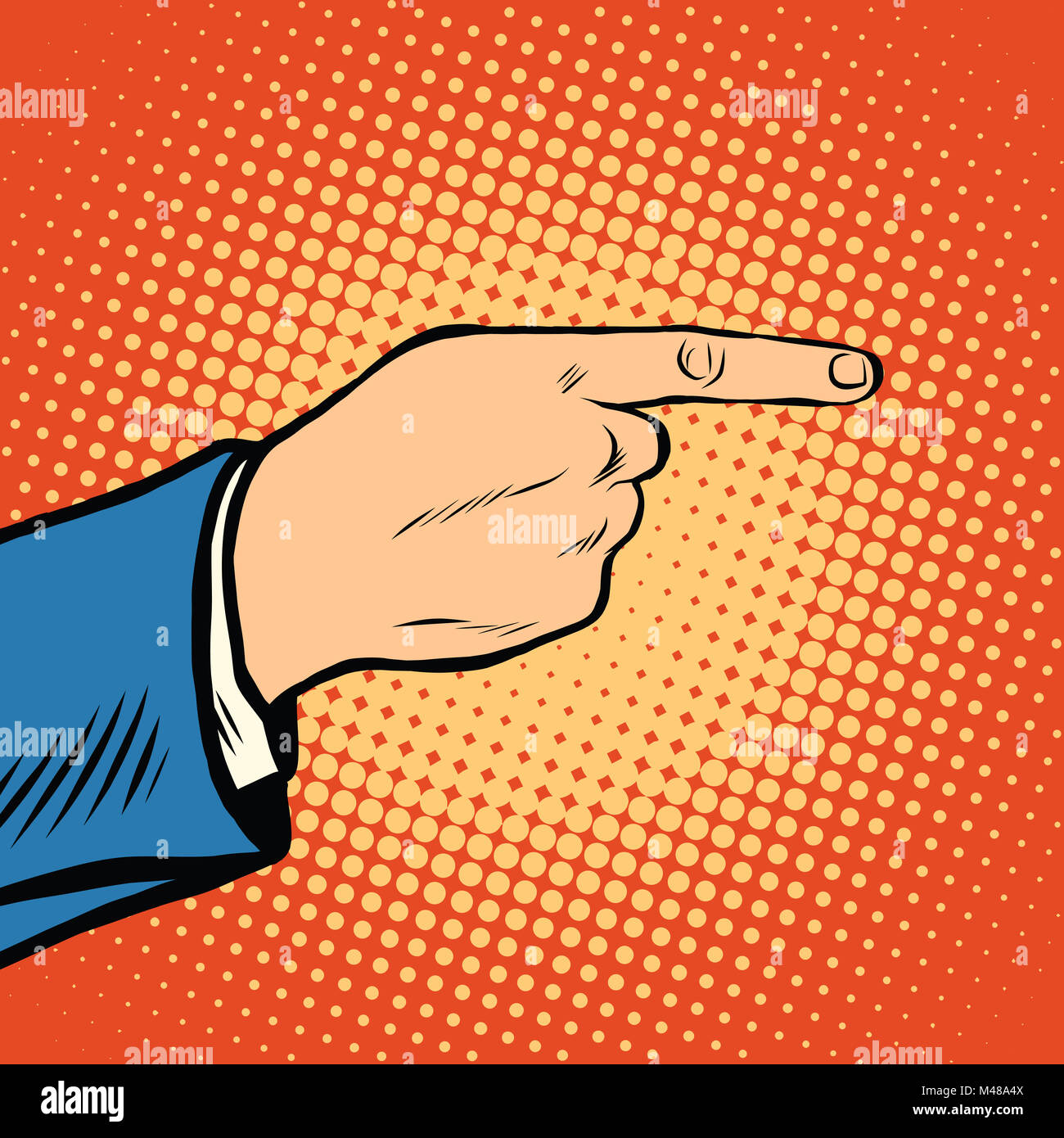 hand points to the right Stock Photo - Alamy