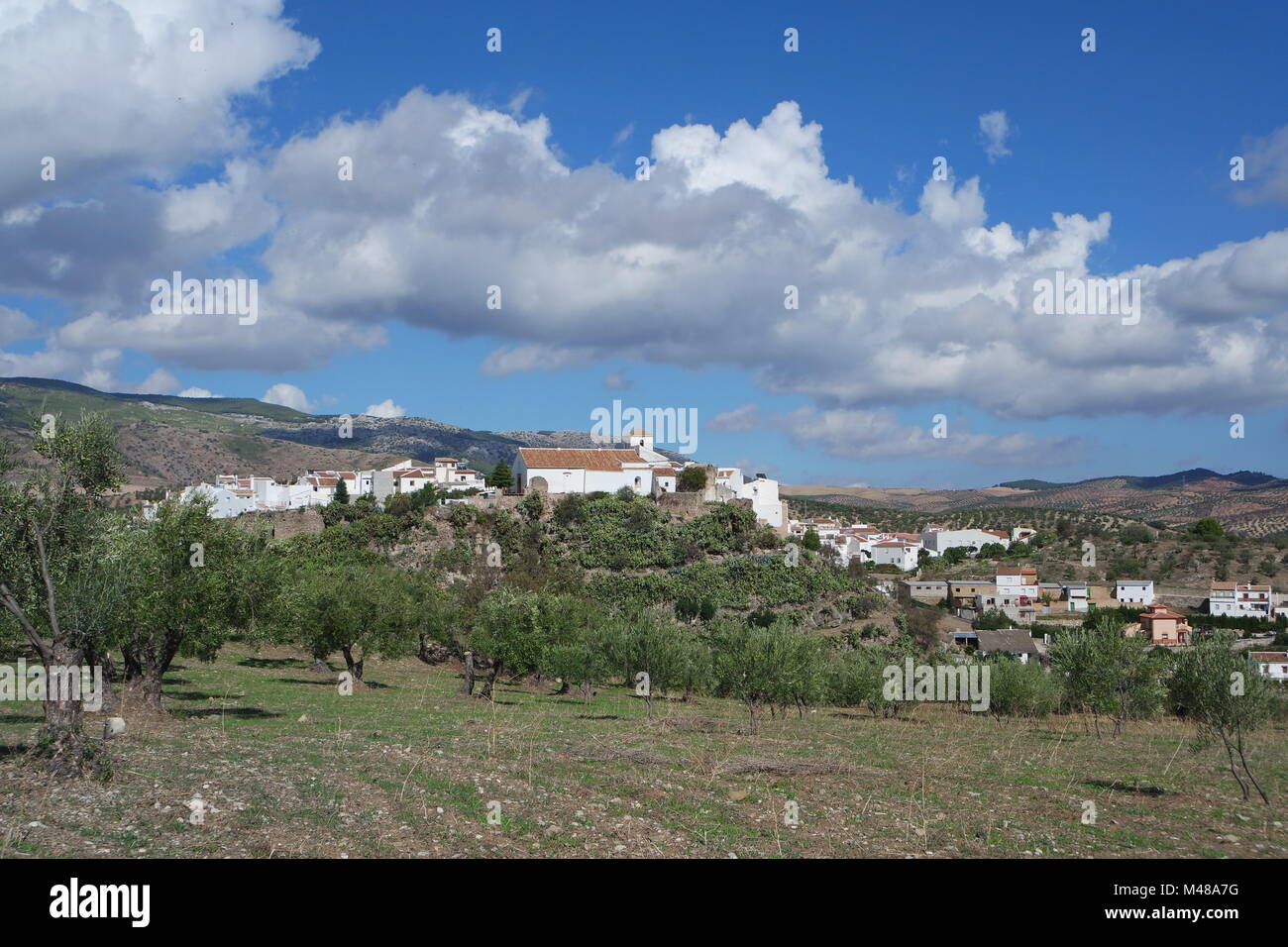 El Burgo, white village in Andalusia Stock Photo - Alamy