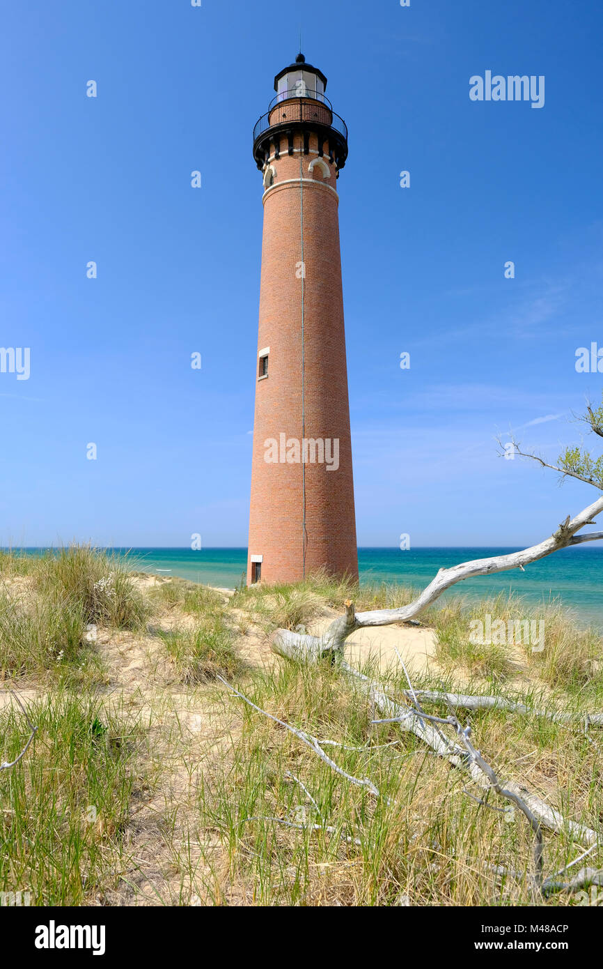 Little Sable Point Lighthouse in dunes, built in 1867 Stock Photo - Alamy