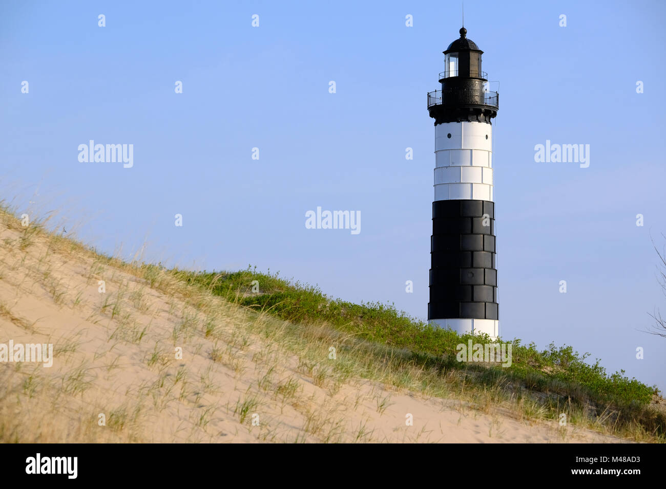 Big Sable Point Lighthouse in dunes, built in 1867 Stock Photo - Alamy