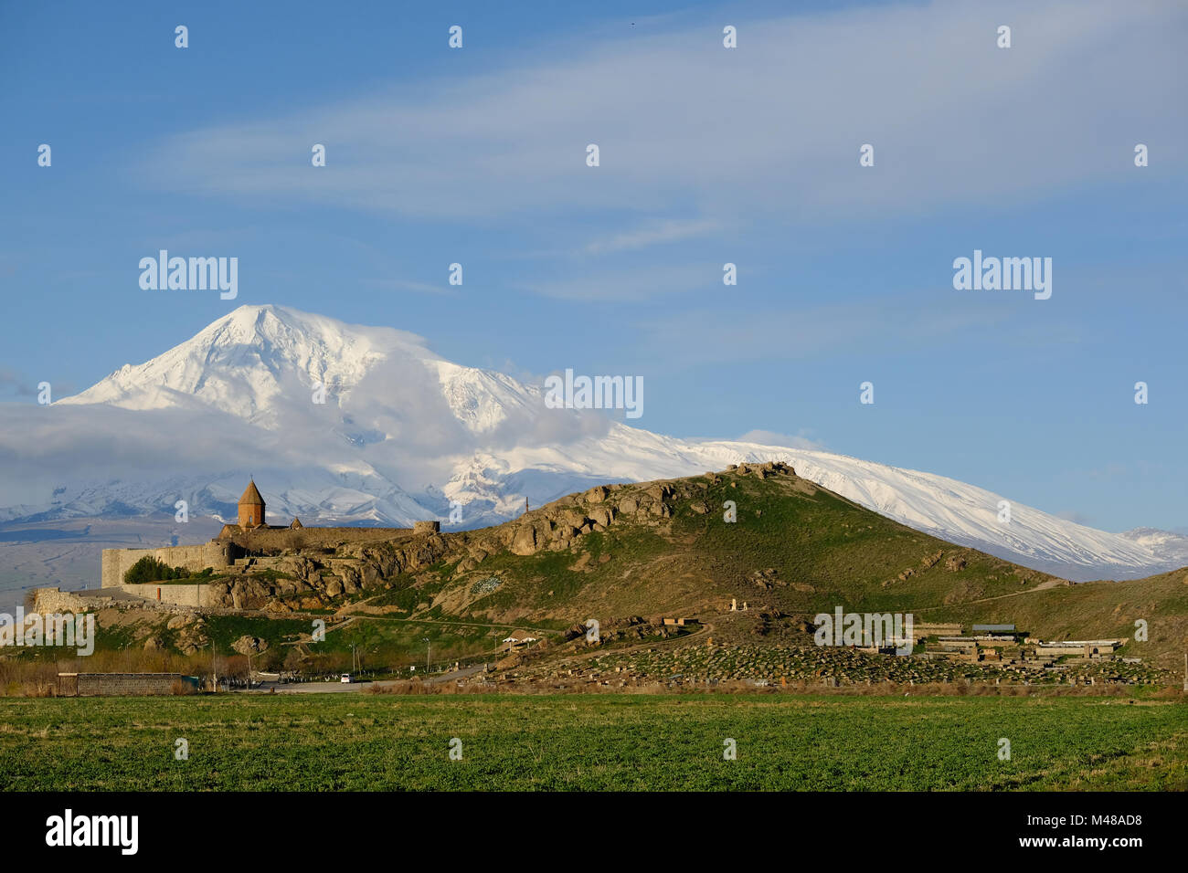 Monastery building with meadow in front of it hi-res stock photography ...
