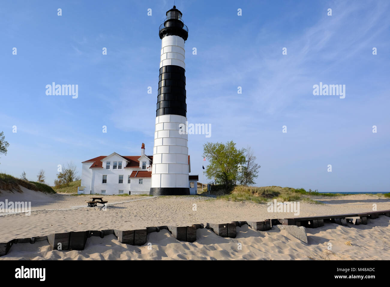 Big Sable Point Lighthouse in dunes, built in 1867 Stock Photo - Alamy