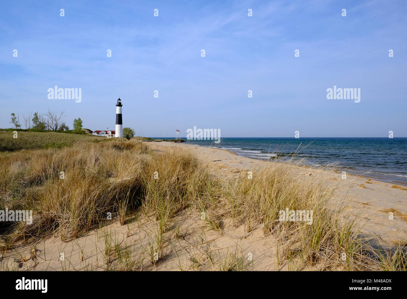 Big Sable Point Lighthouse in dunes, built in 1867 Stock Photo - Alamy