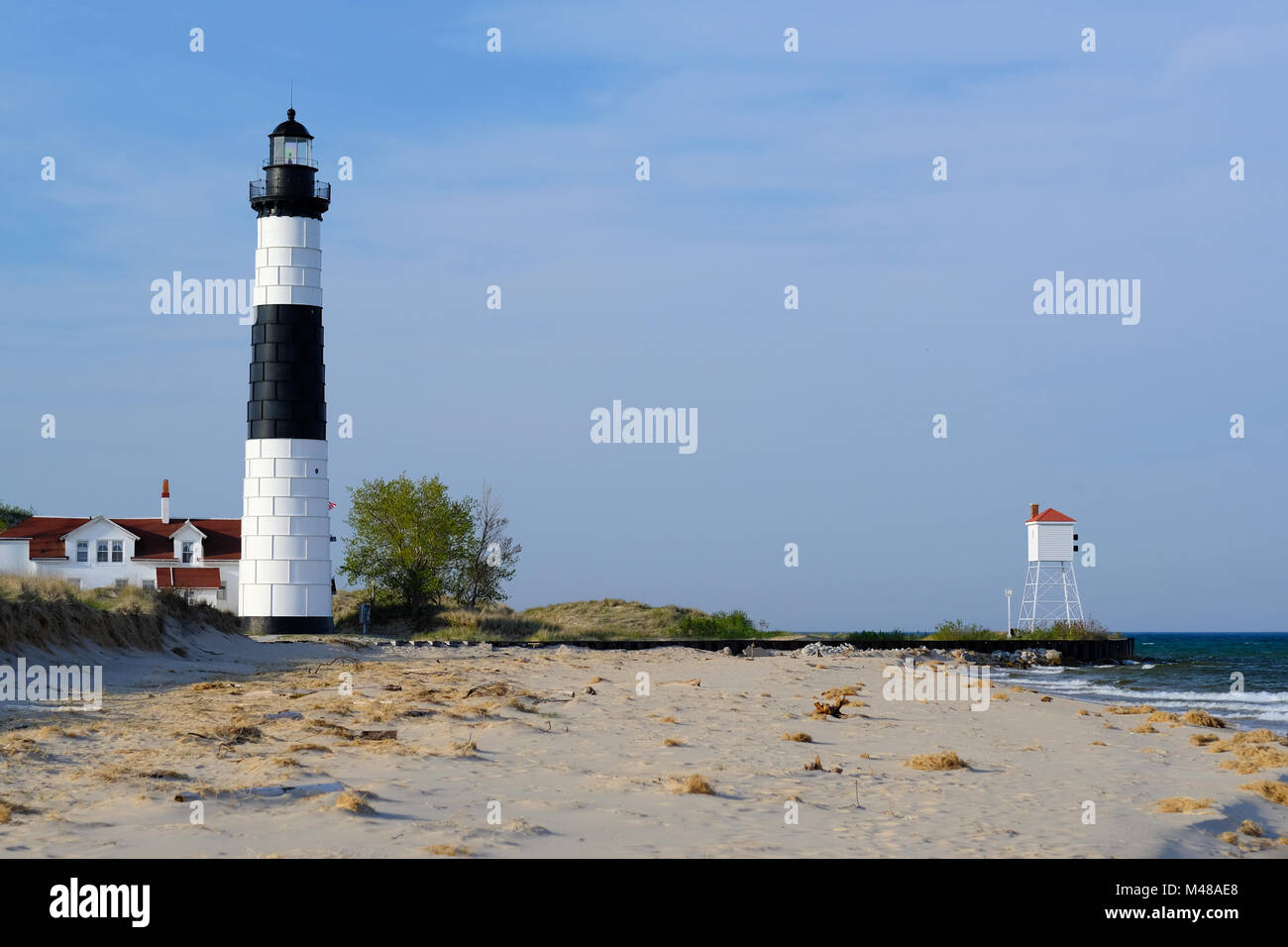 Big Sable Point Lighthouse in dunes, built in 1867 Stock Photo - Alamy