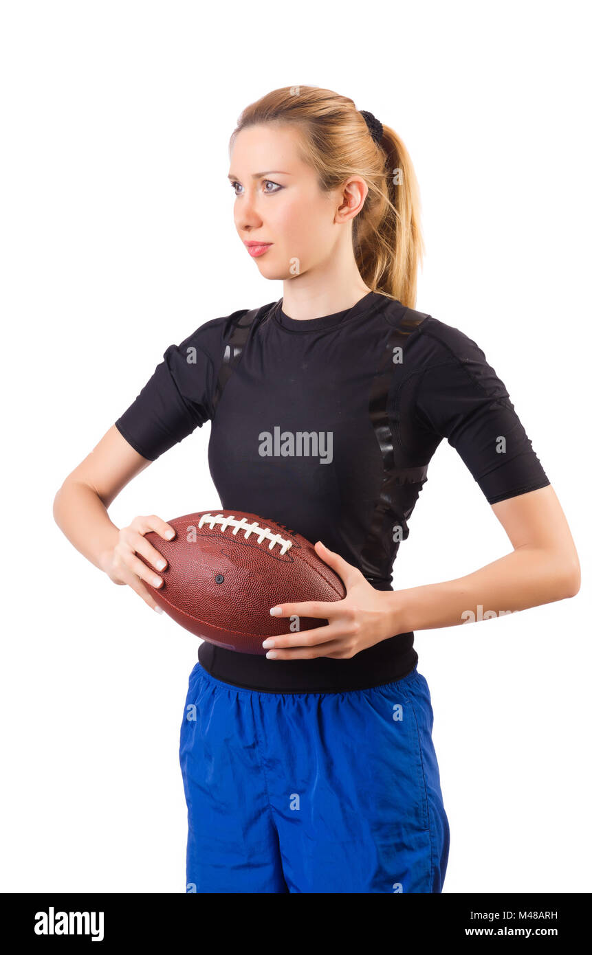Female american quarterback hi-res stock photography and images - Alamy