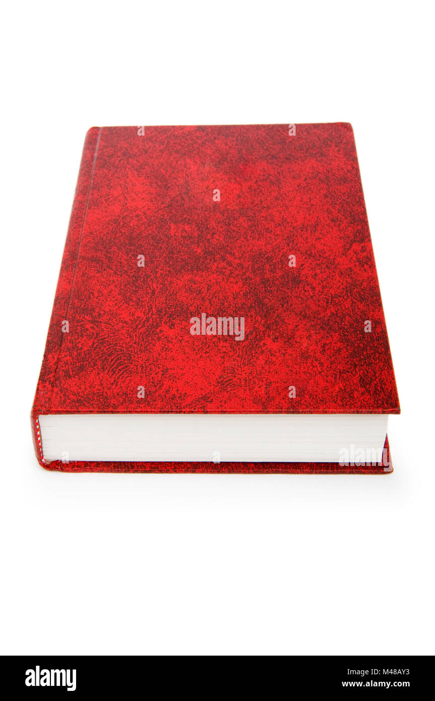 Red cover book isolated on the white background Stock Photo - Alamy