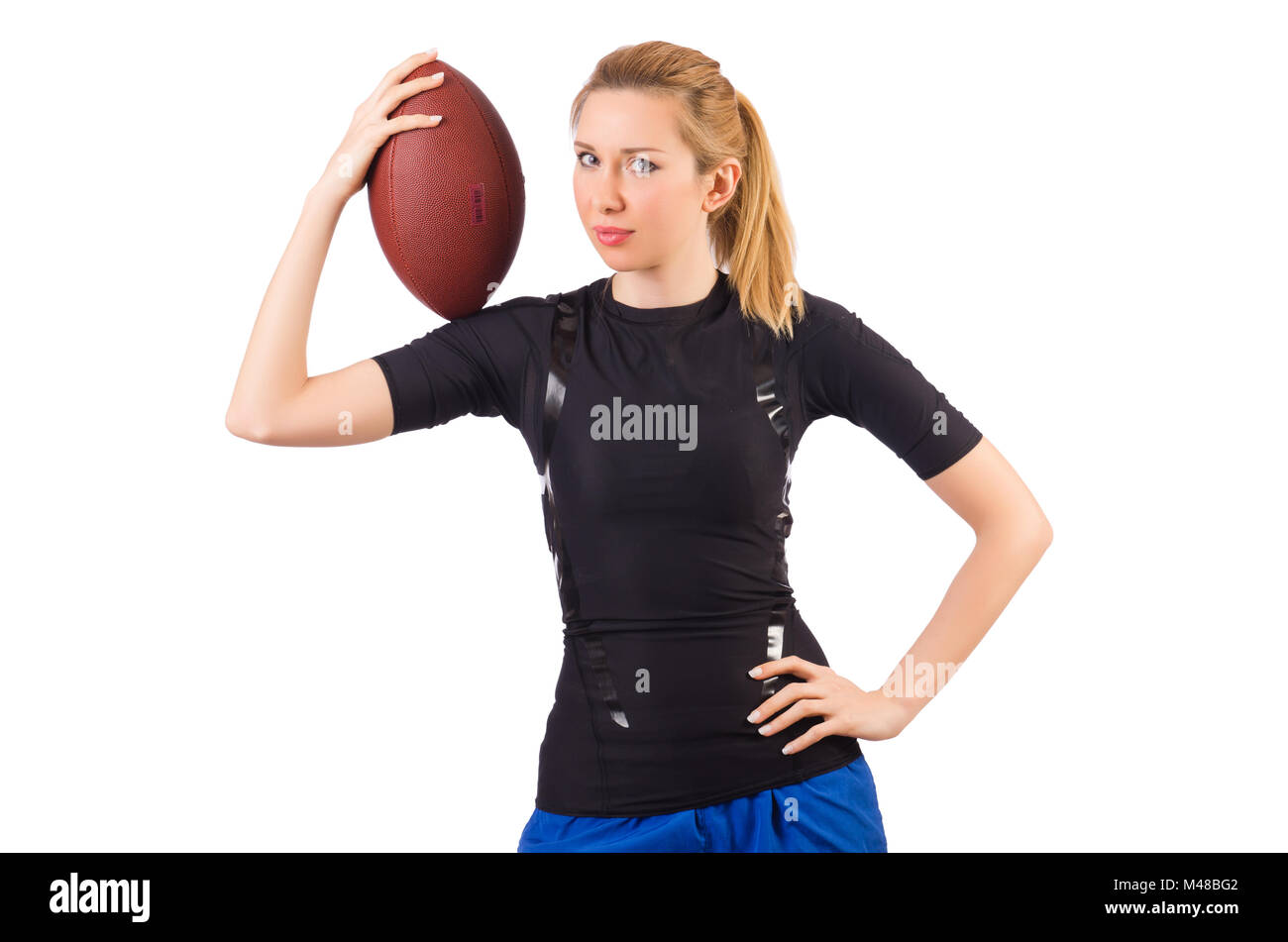 Female american quarterback hi-res stock photography and images - Alamy
